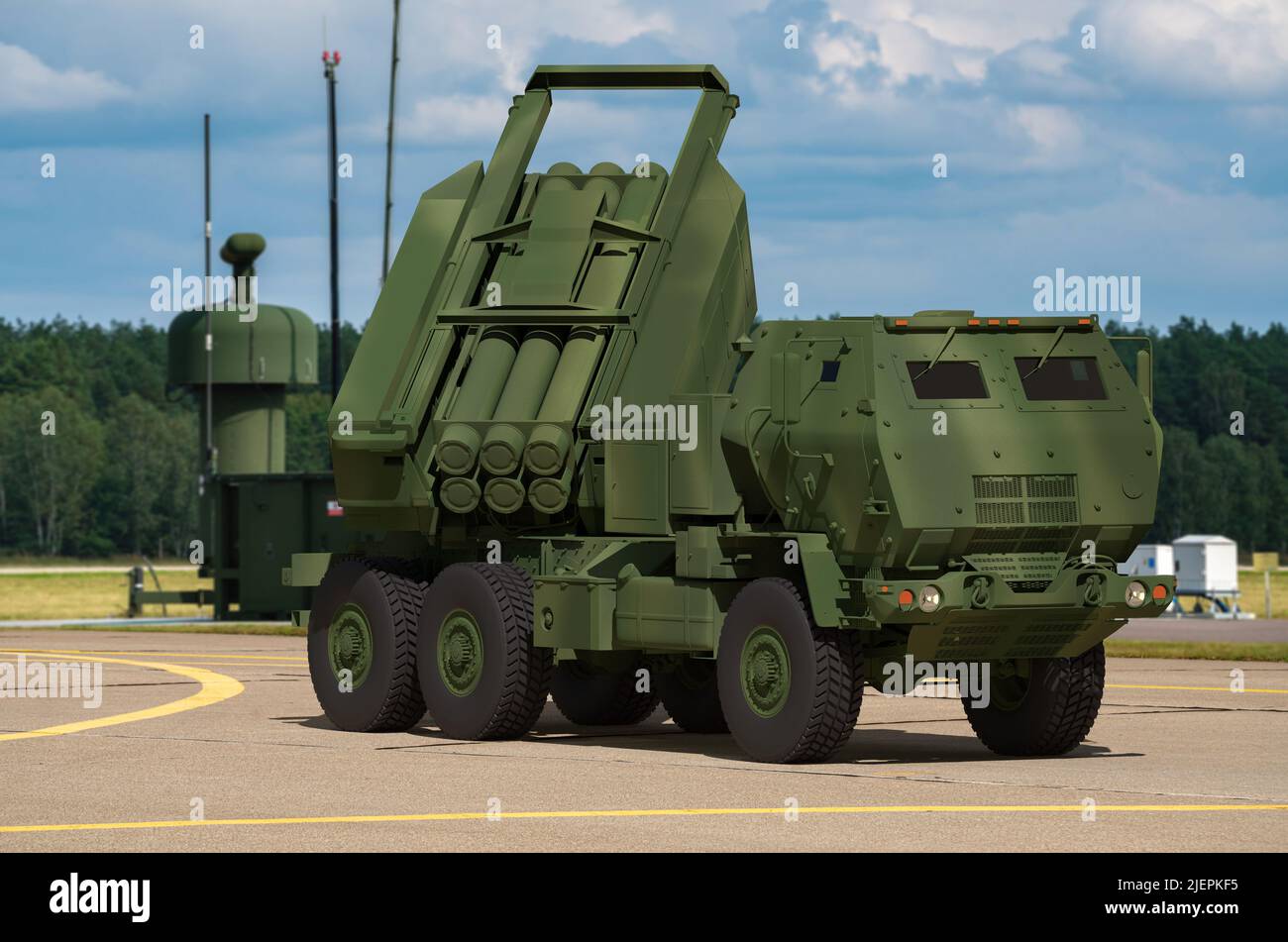 Lockheed Martin M142 HIMARS -High Mobility Artillery Rocket System is a ...