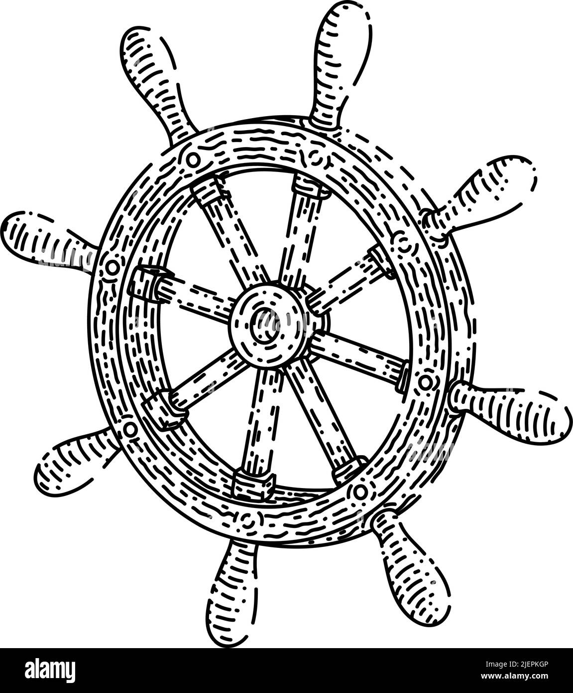 ship rudder sketch hand drawn vector Stock Vector Image & Art - Alamy