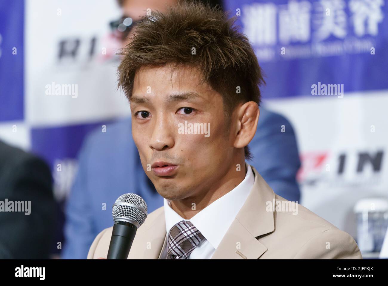 Japanese MMA fighter Hideo Tokoro attends a press conference of RIZIN ...
