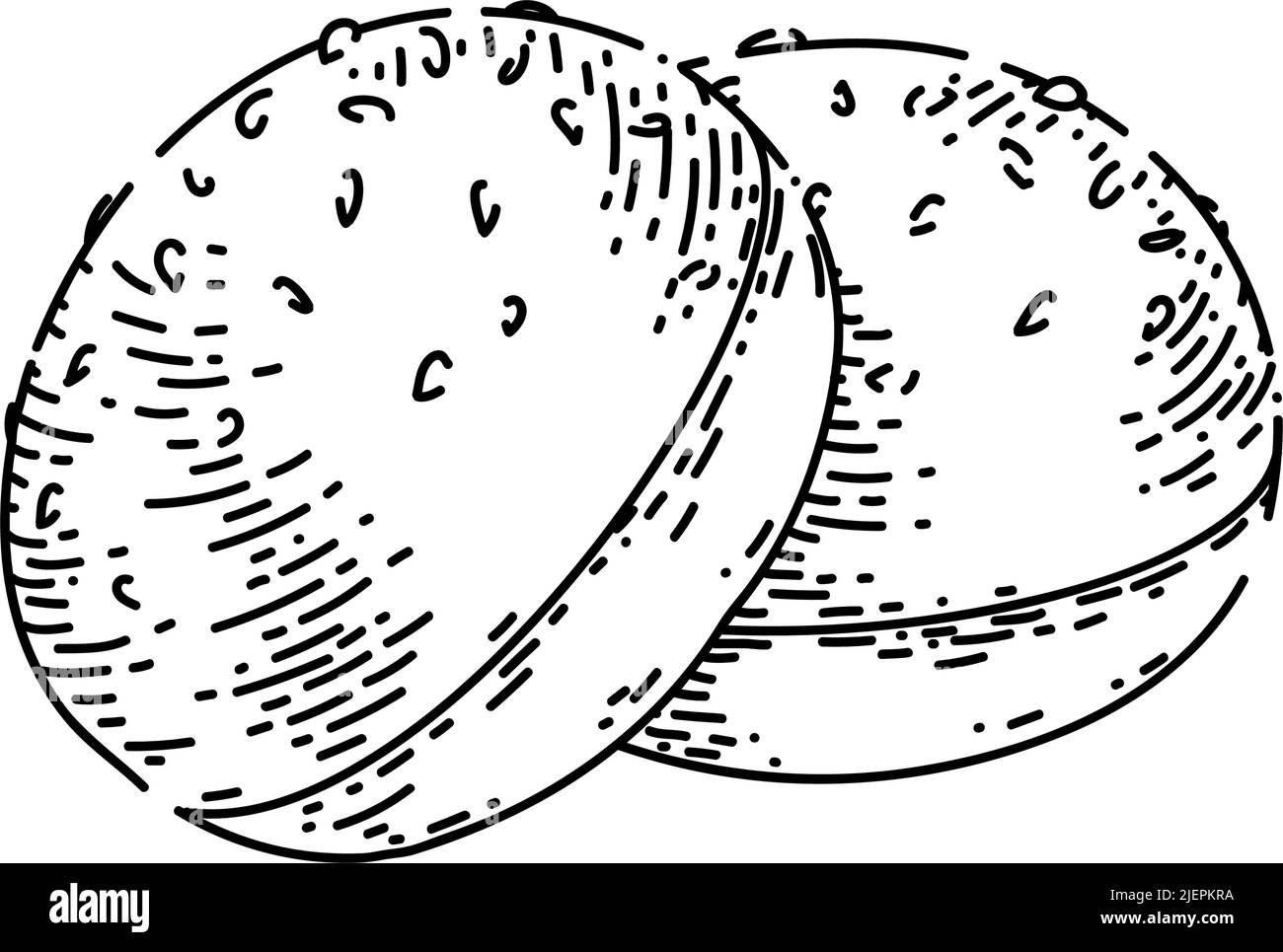 bun bread sketch hand drawn vector Stock Vector Image & Art - Alamy