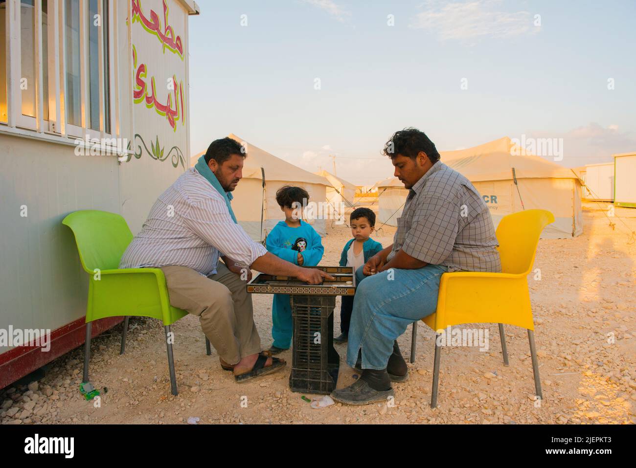 Al Za'atari, Al Mafraq, Jordan. Life took of in the second largest ...
