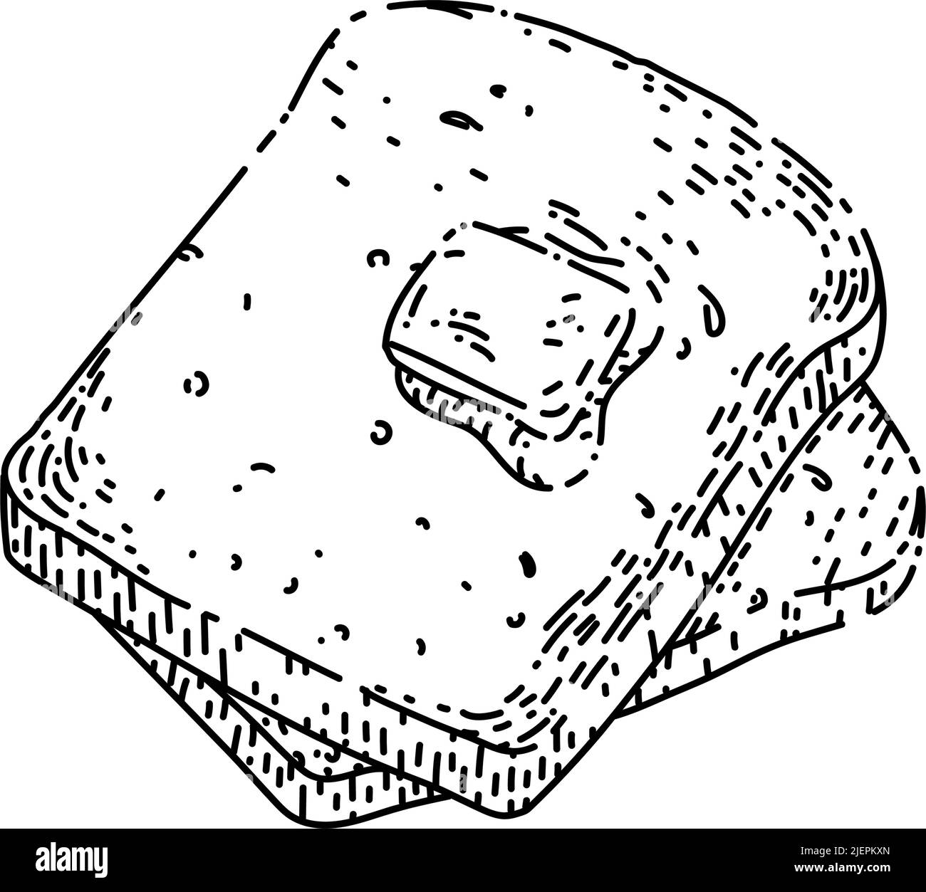 toast bread sketch hand drawn vector Stock Vector Image & Art - Alamy