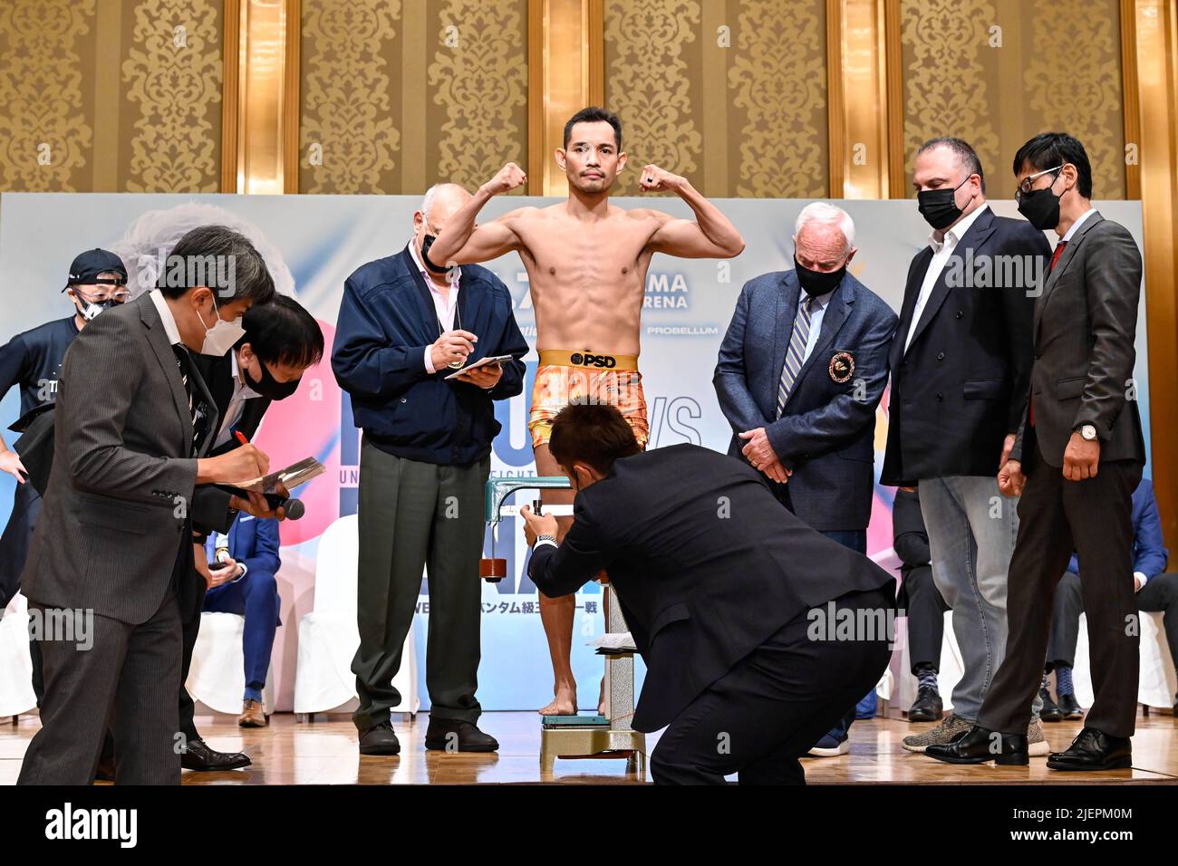 Nonito Donaire of the Philippines poses during the official weigh-in ...
