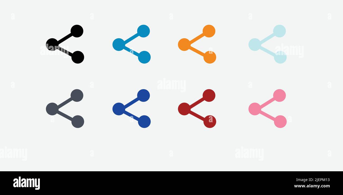 Shared access icon set. Simple vector illustration on a white ...