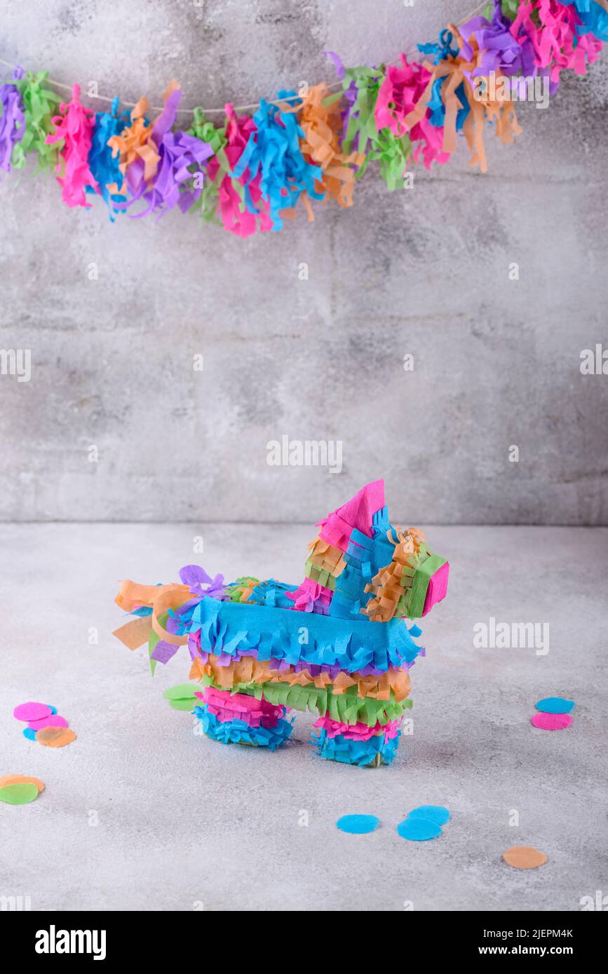 Traditional Mexican pinata in shape of donkey Stock Photo - Alamy