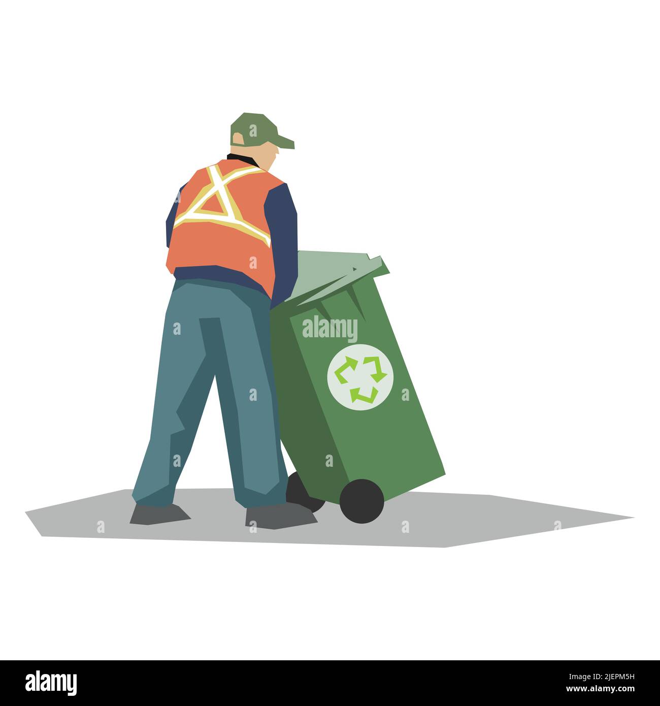Urban recycling waste and garbage services clip art Stock Vector Image ...