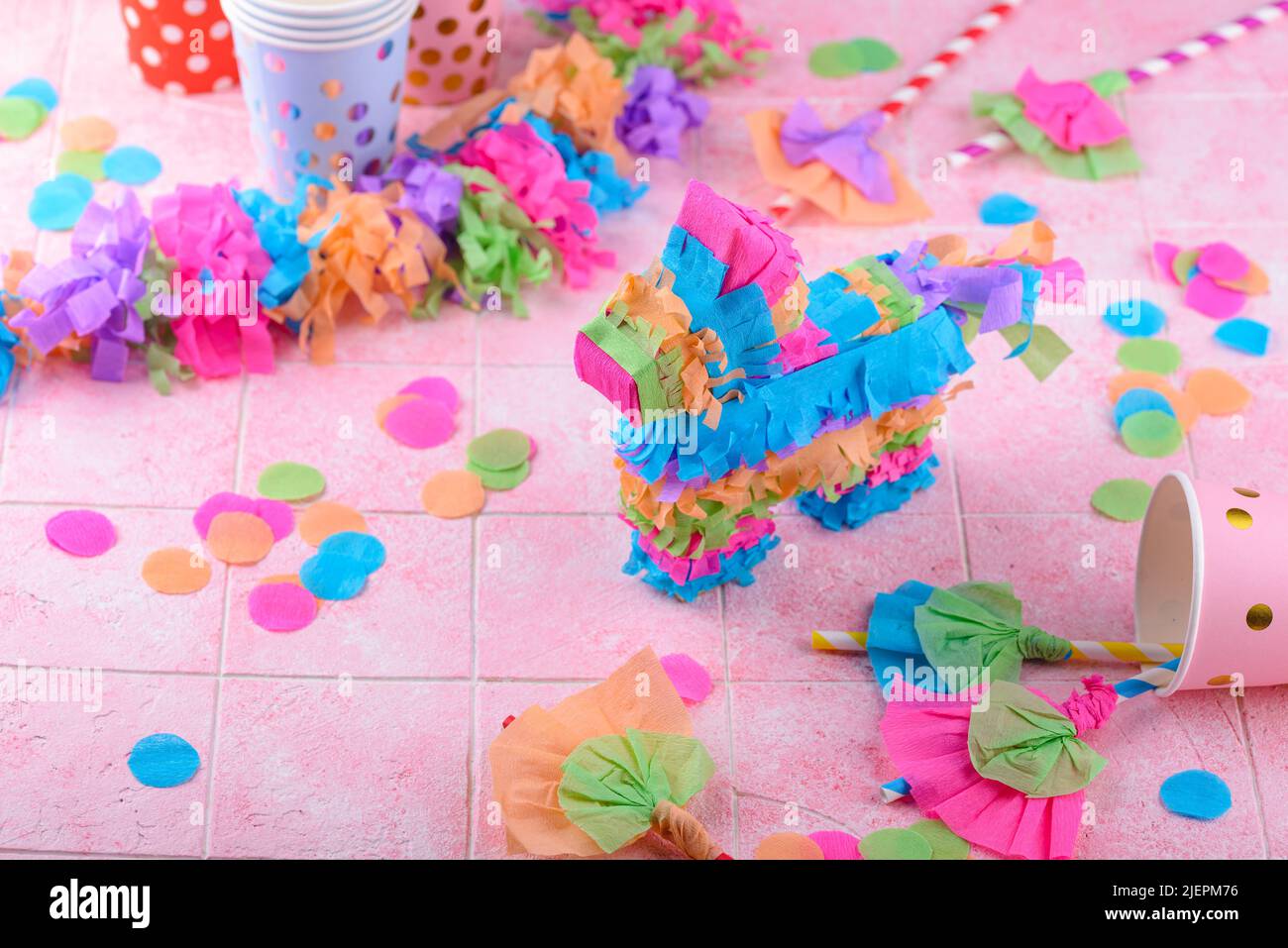 Traditional Mexican pinata in shape of donkey Stock Photo - Alamy