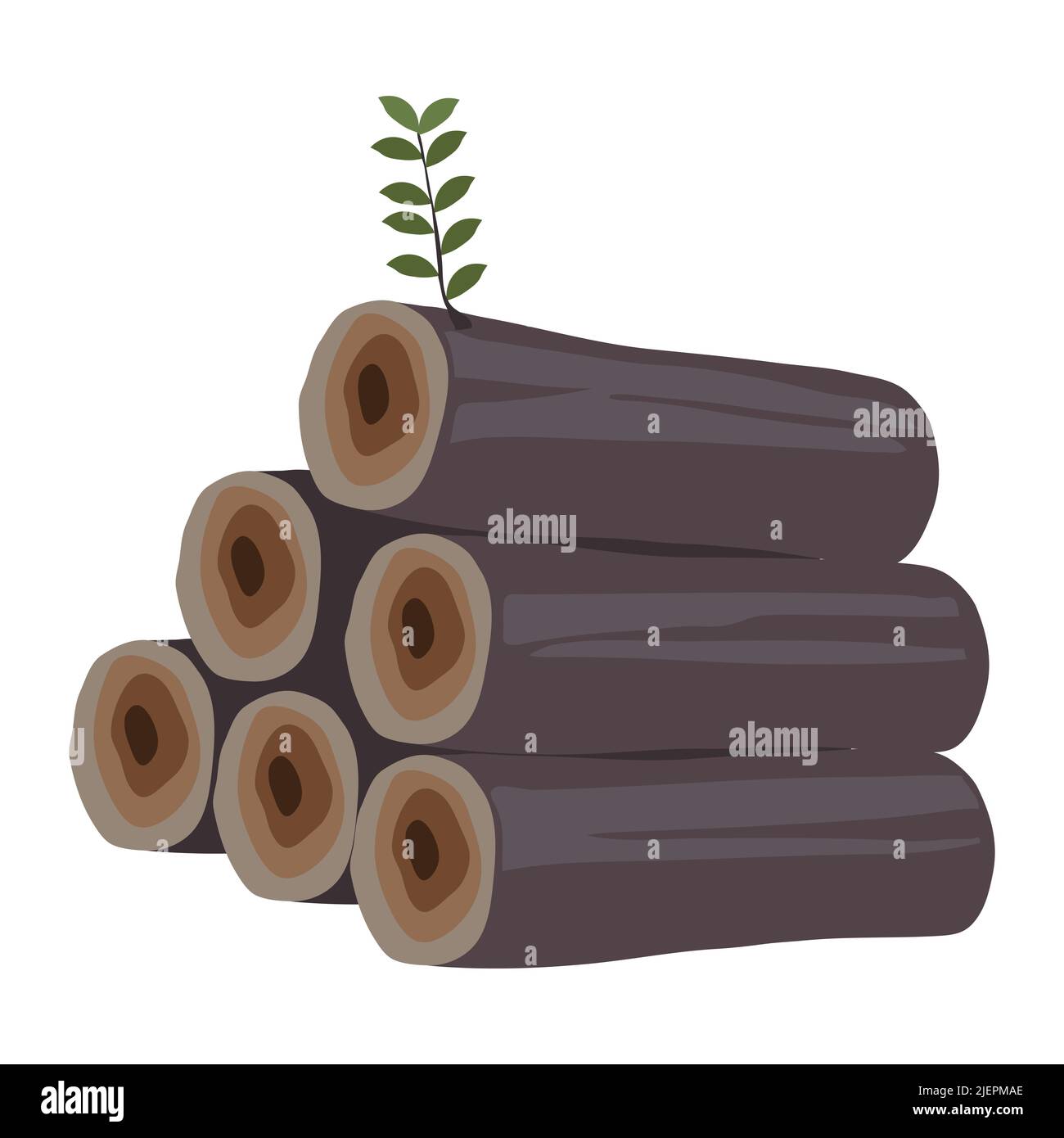 log growing new branch clip art Stock Vector Image & Art - Alamy