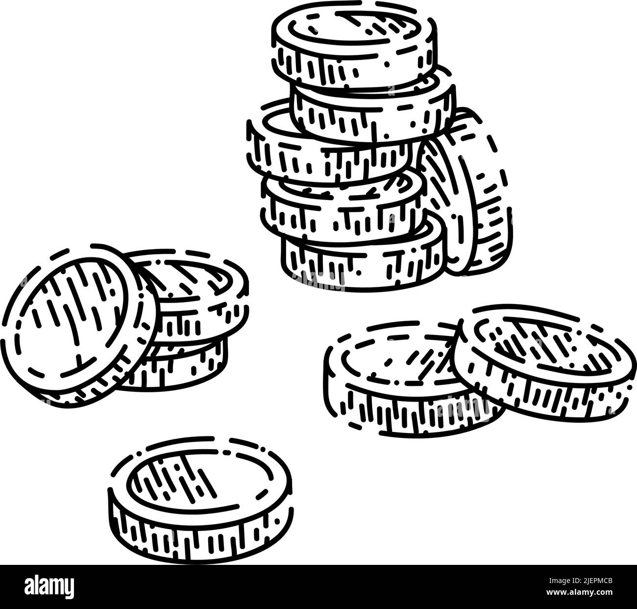 gold coin sketch hand drawn vector Stock Vector Image & Art - Alamy