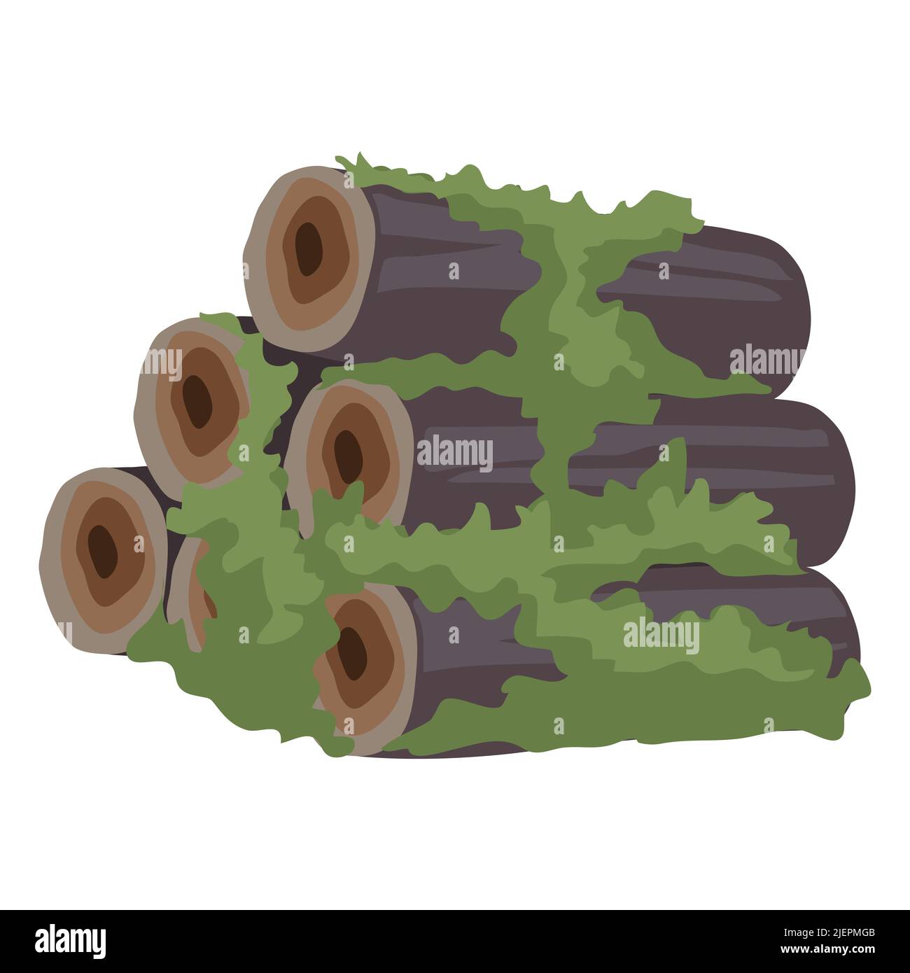 Grass growing over log clip art Stock Vector Image & Art - Alamy