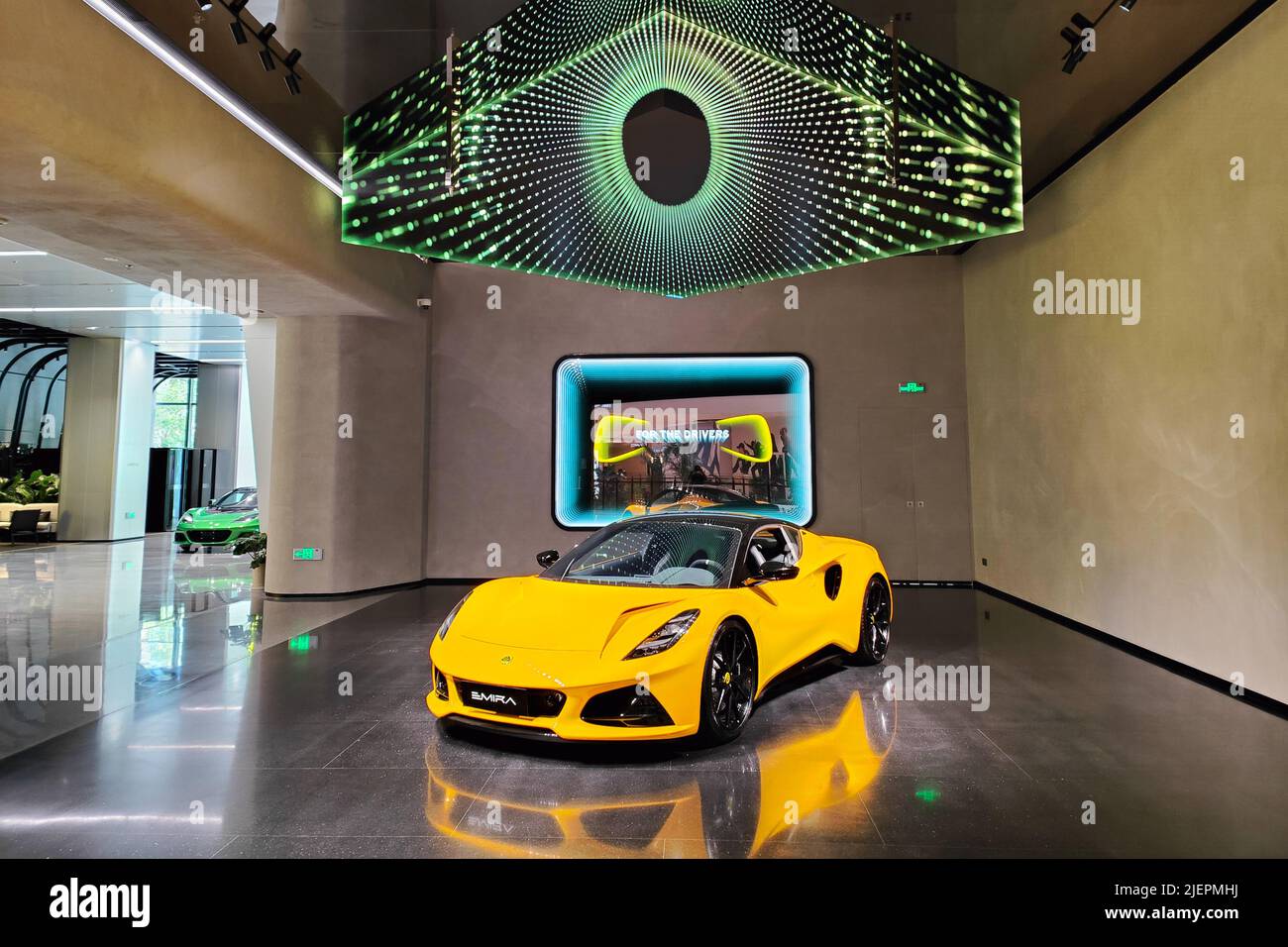 SHANGHAI, CHINA - JUNE 28, 2022 - A LOTUS sports car is displayed at a ...