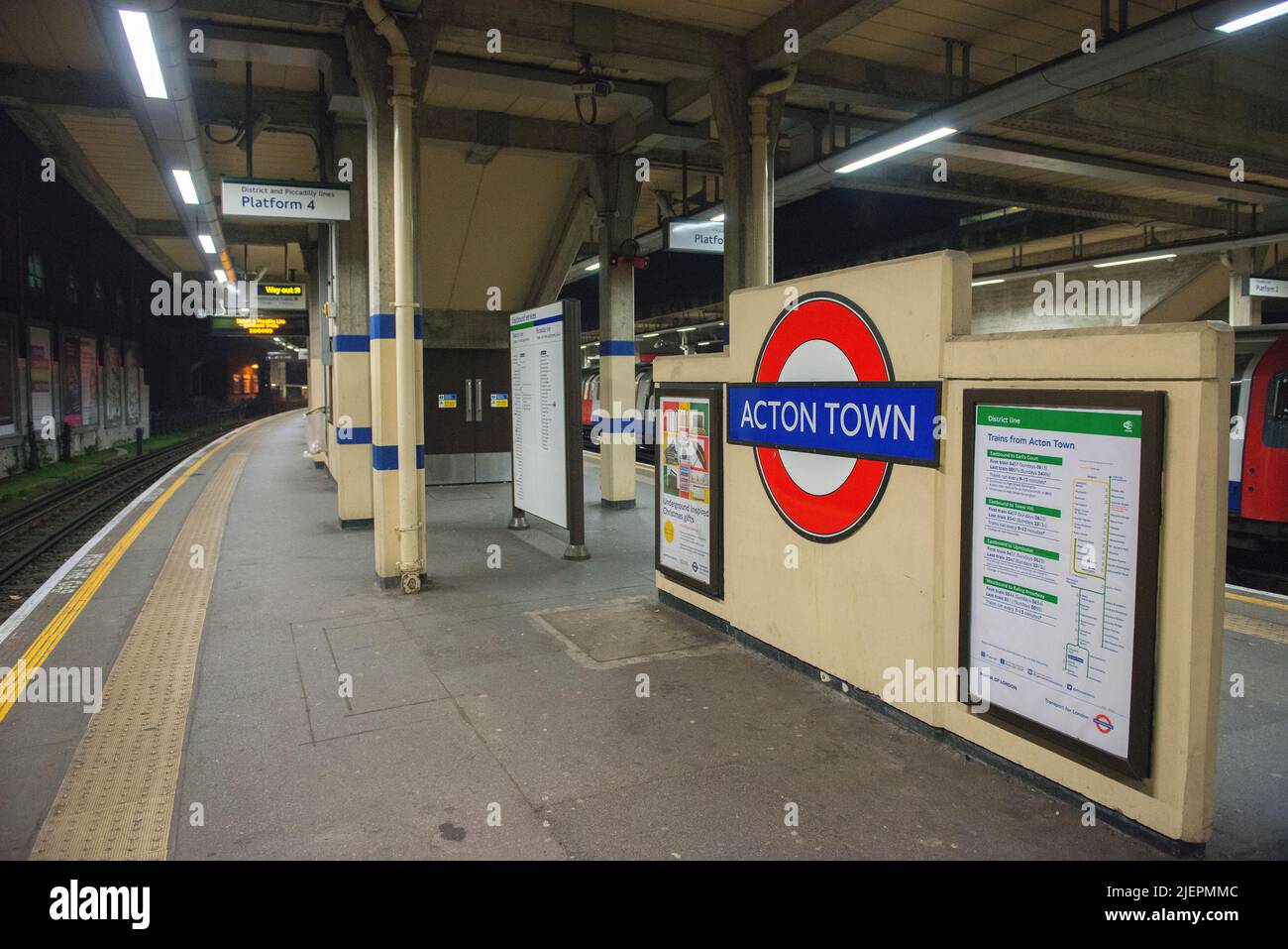 London, United Kingdom. Acton Town Underground Station, part of the ...