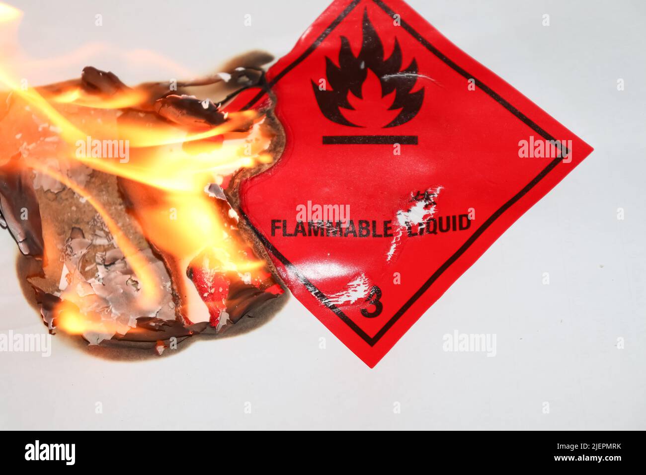 Flame is burning Flammable liquid symbol and dangerous Stock Photo - Alamy