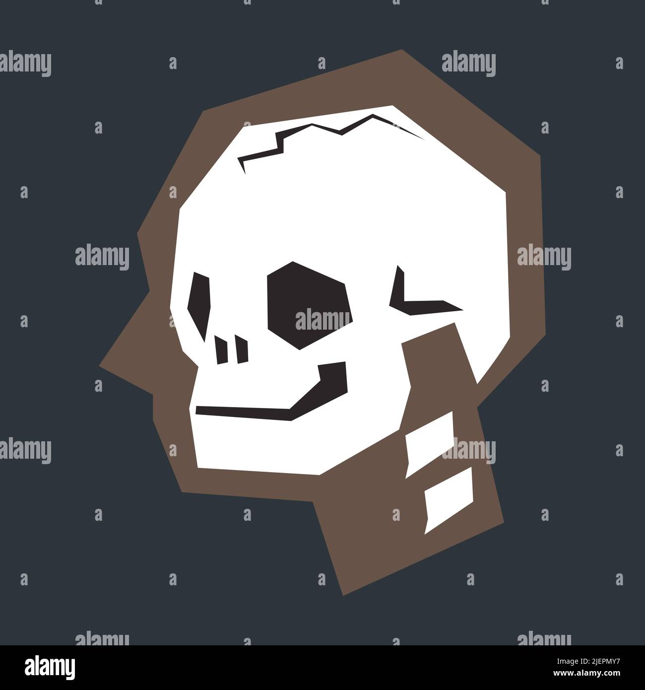 Human skull Icon clip art Stock Vector Image & Art - Alamy