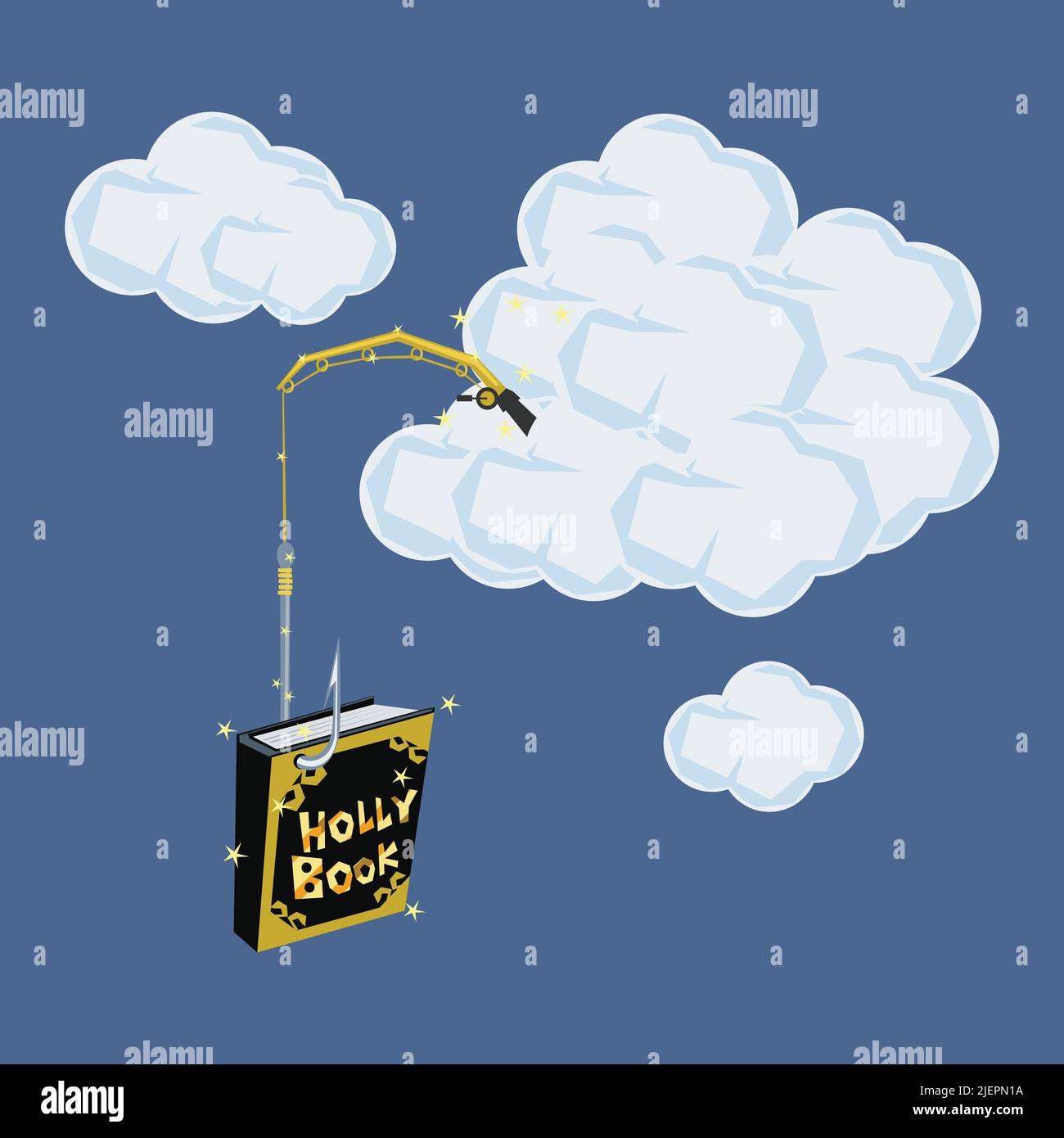 Holly Book cartoon illustration. God and his commandments- Fear of God ...