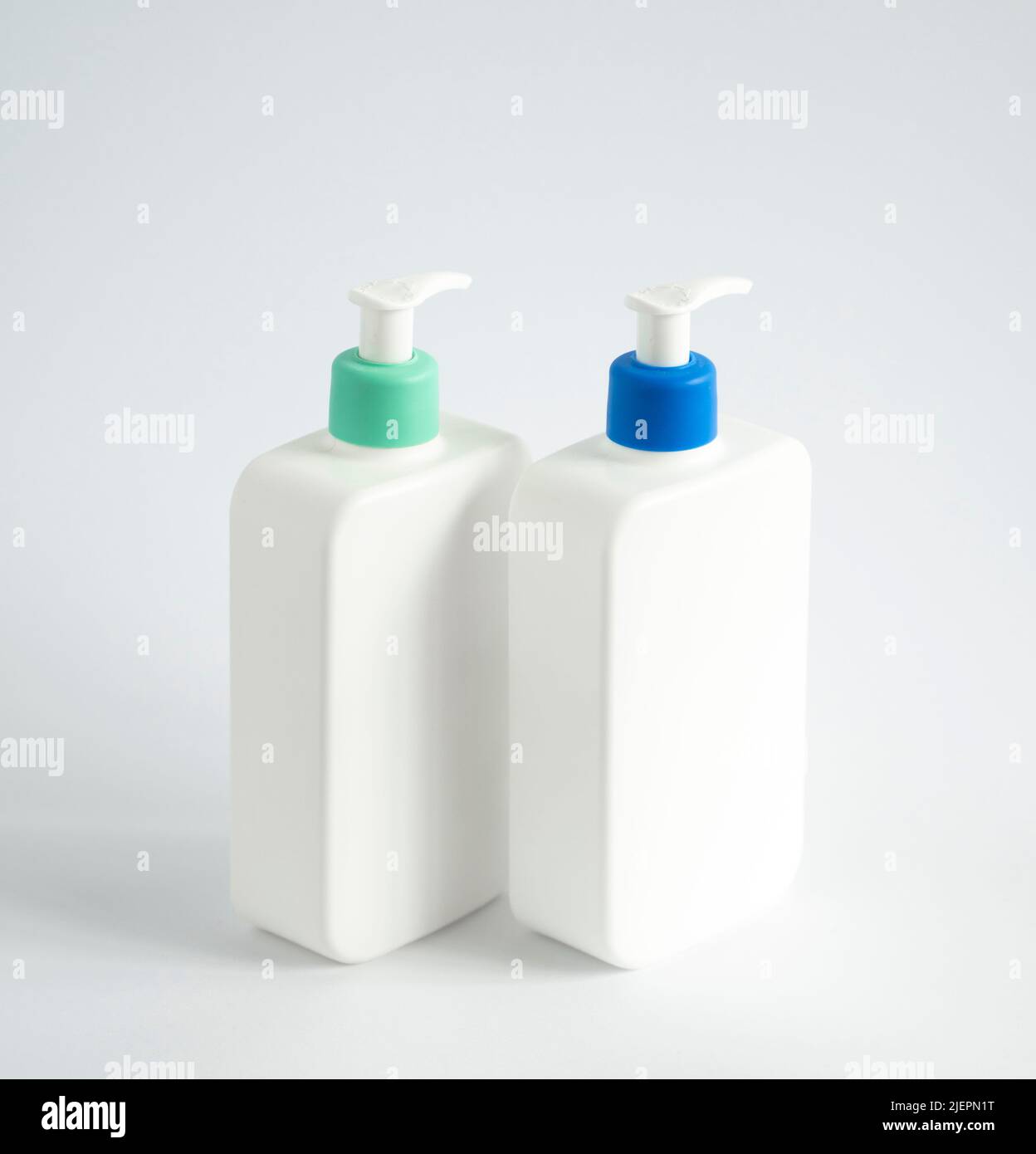 Two liquid containers for gel, lotion, cream, shampoo, bath foam ...