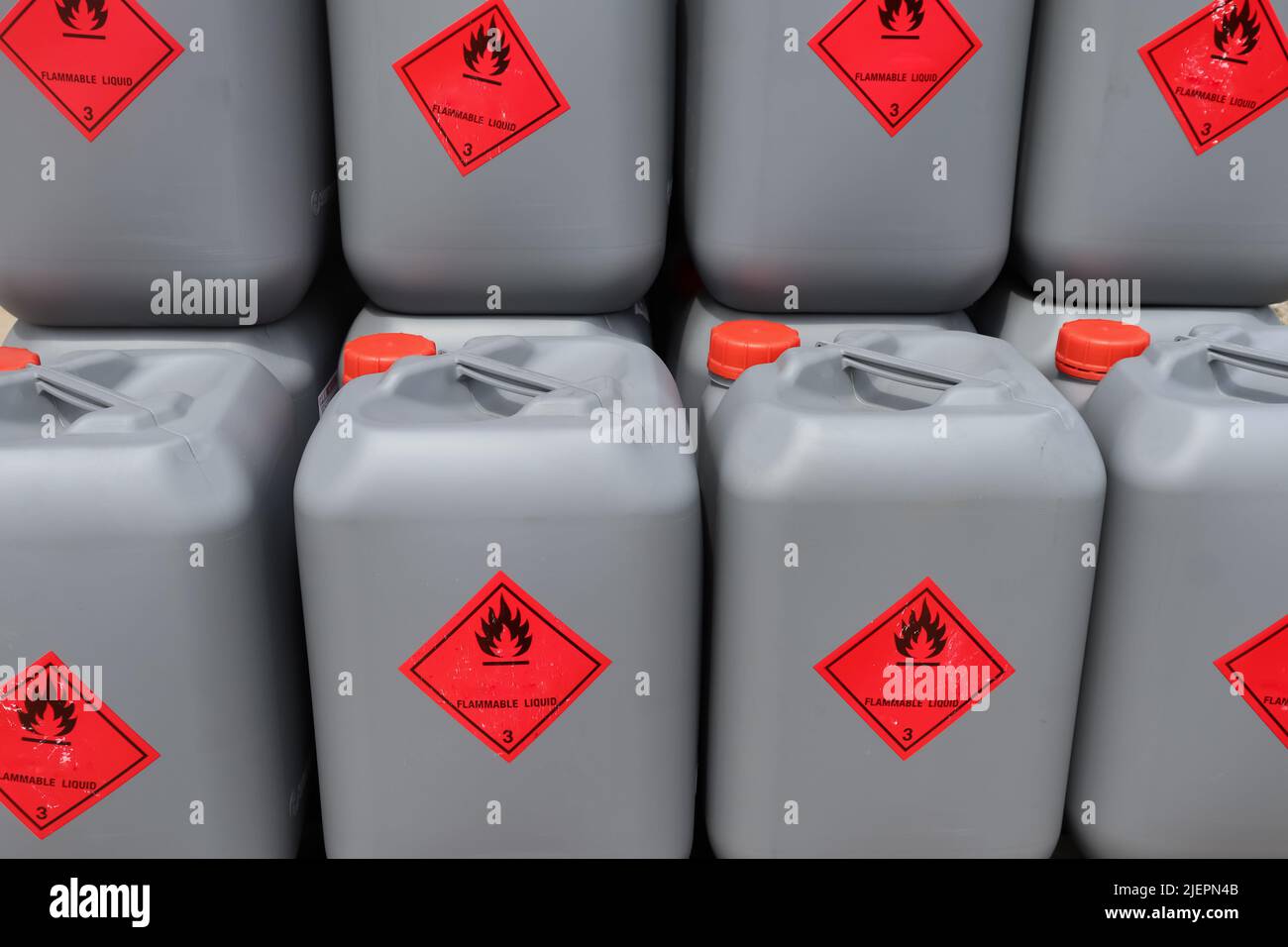 Flammable chemical tanks used in industry and laboratory Stock Photo ...
