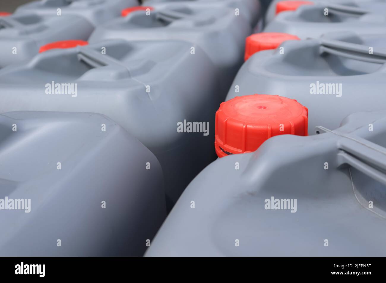 Flammable chemical tanks used in industry and laboratory Stock Photo ...