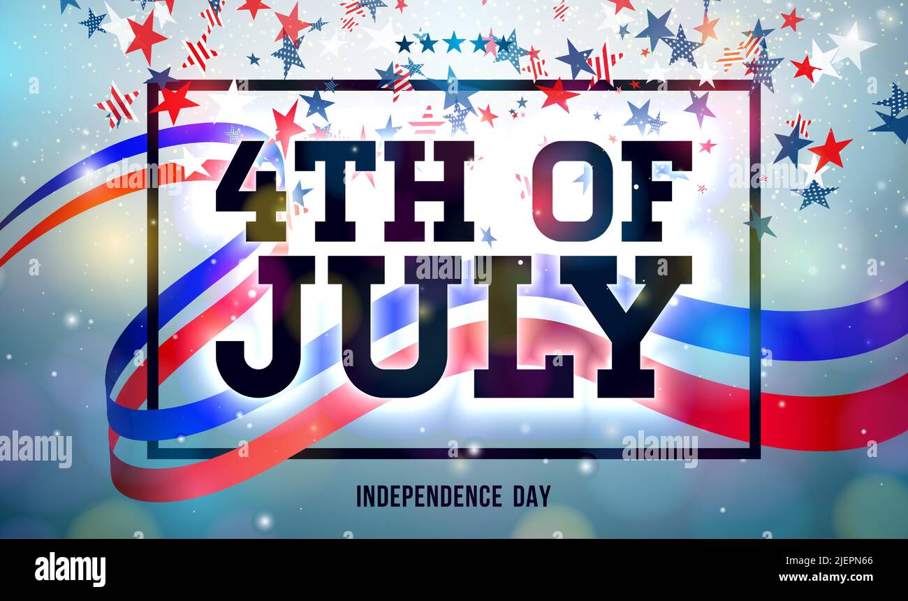 4th of July Independence Day of the USA Vector Illustration with ...