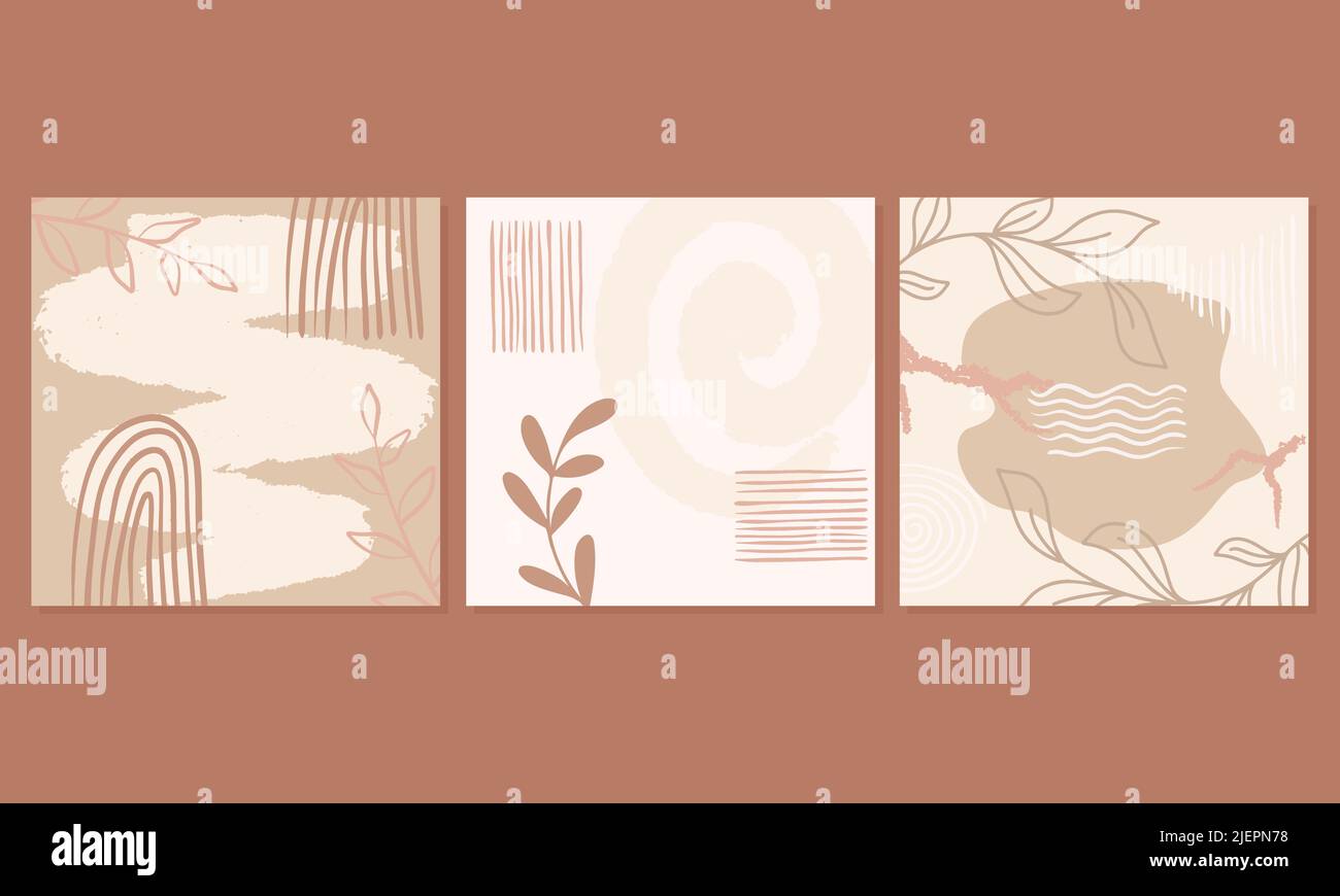 Abstract terracotta modern background set Stock Vector Image & Art - Alamy