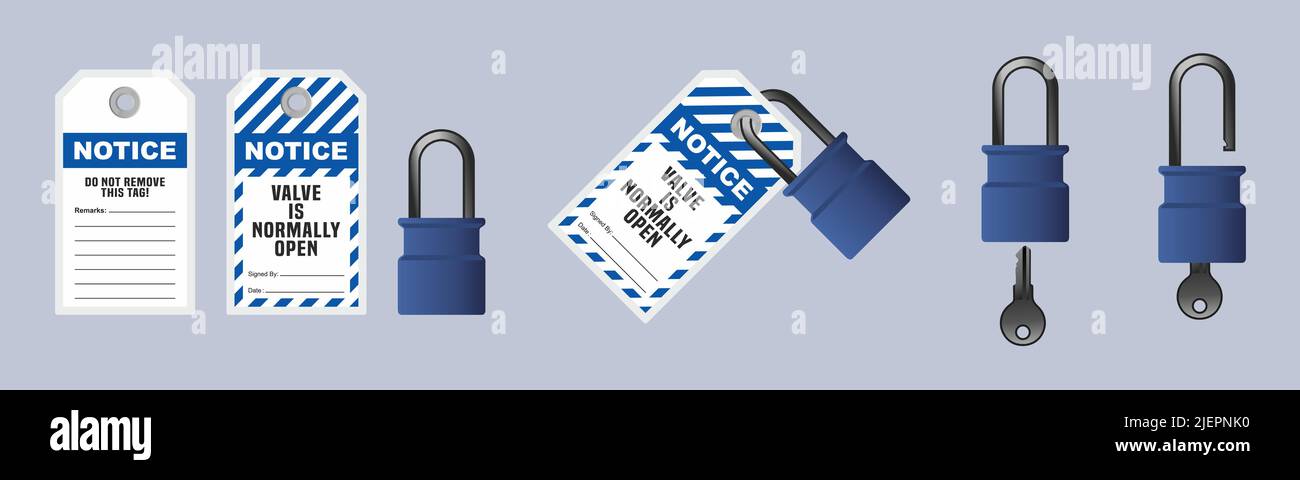 Lockout tag Stock Vector Images - Alamy