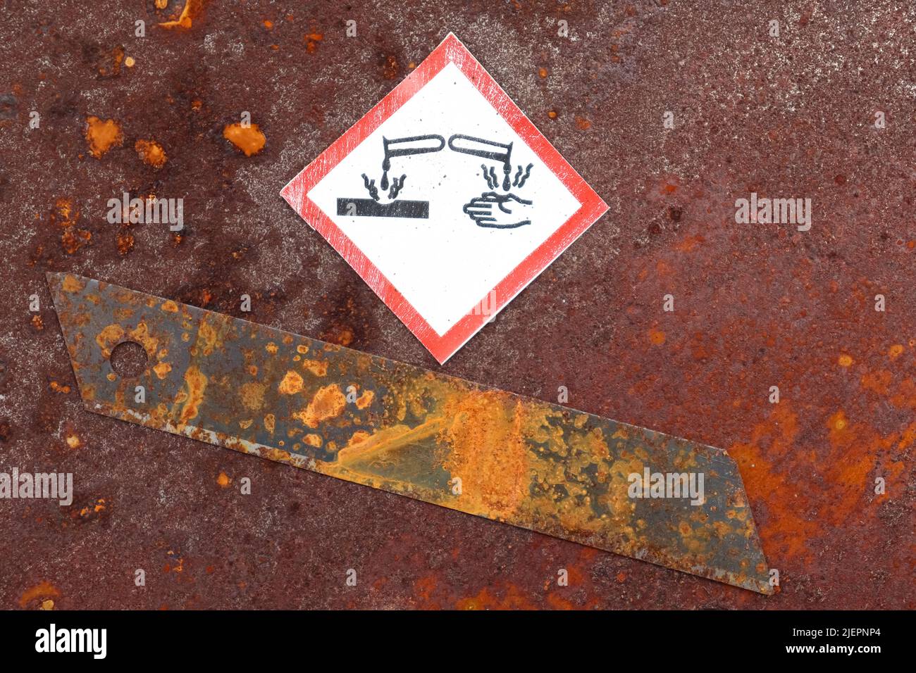 Red rust on the old metal surface ,Corrosive by chemical Stock Photo ...
