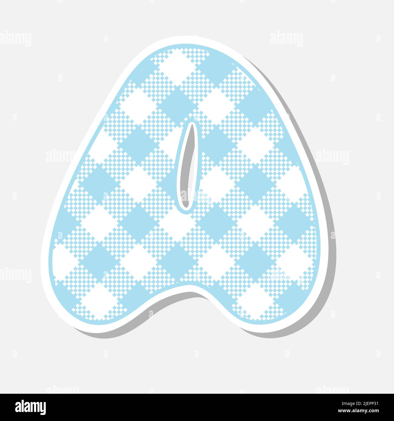 Patchwork hand drawn textile font. Cute textile font for scrapbook or ...