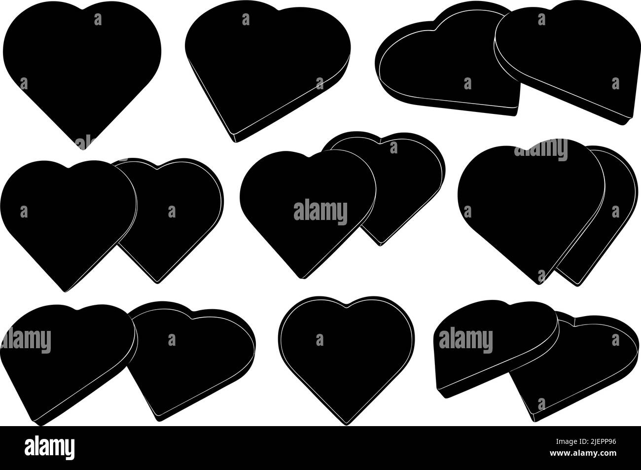 Open heart shaped gift Stock Vector Images - Alamy