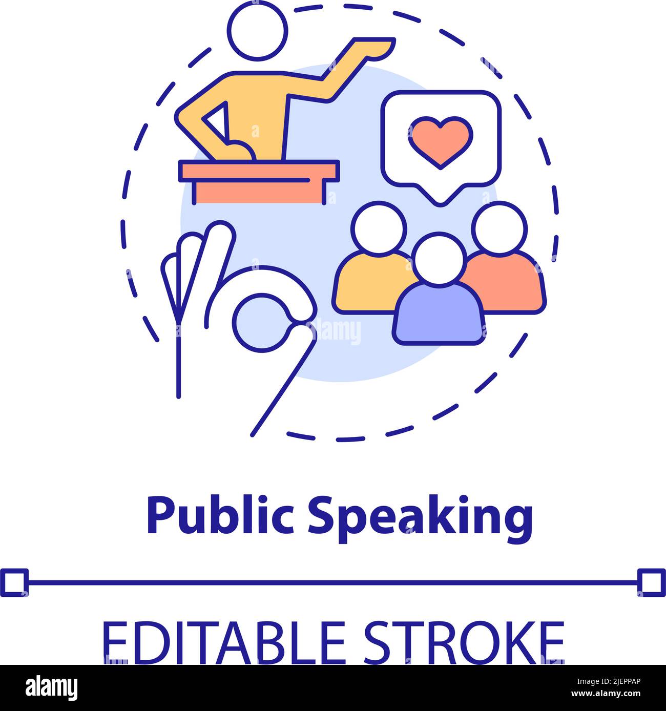 Public speaking concept icon Stock Vector Image & Art - Alamy