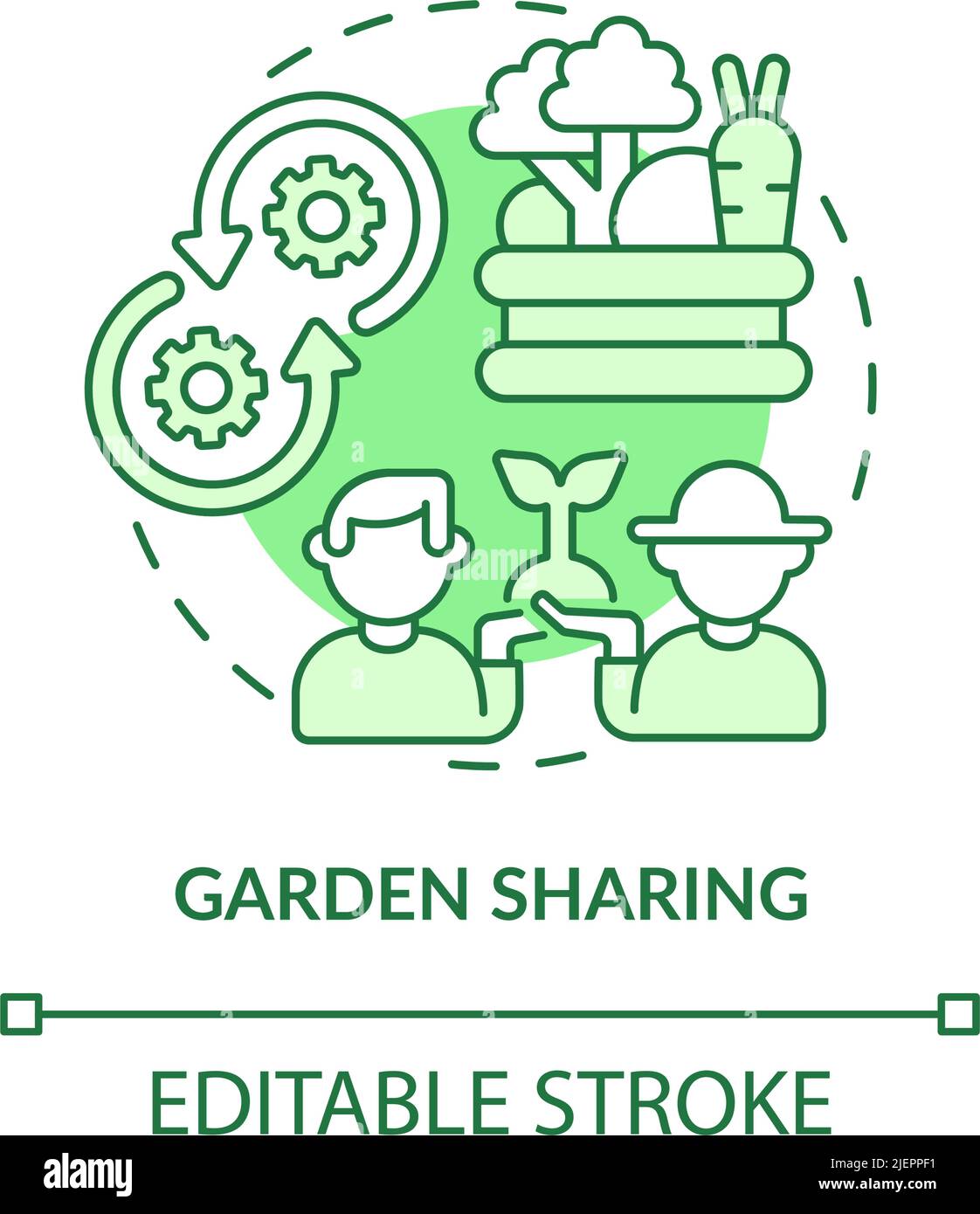 Garden sharing green concept icon Stock Vector Image & Art - Alamy