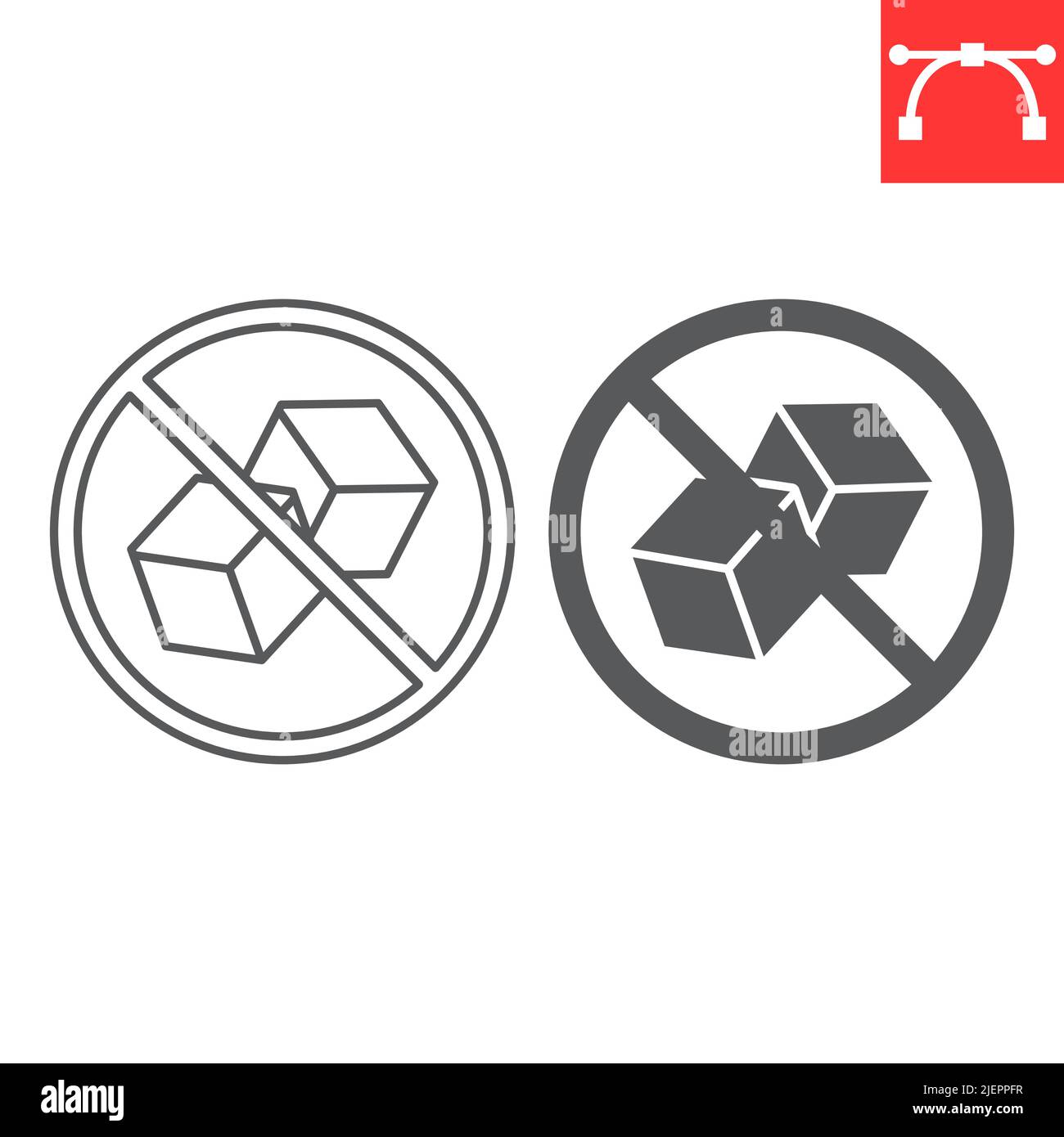 Sugar free line and glyph icon, diabetic and diet, no sugar vector icon ...