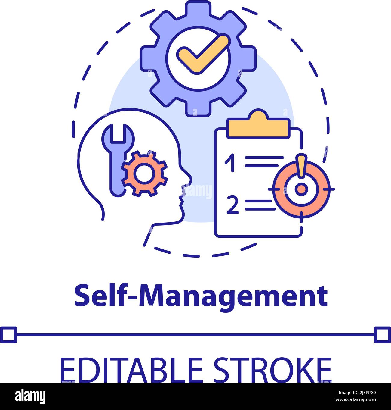Self management concept icon Stock Vector Image & Art - Alamy