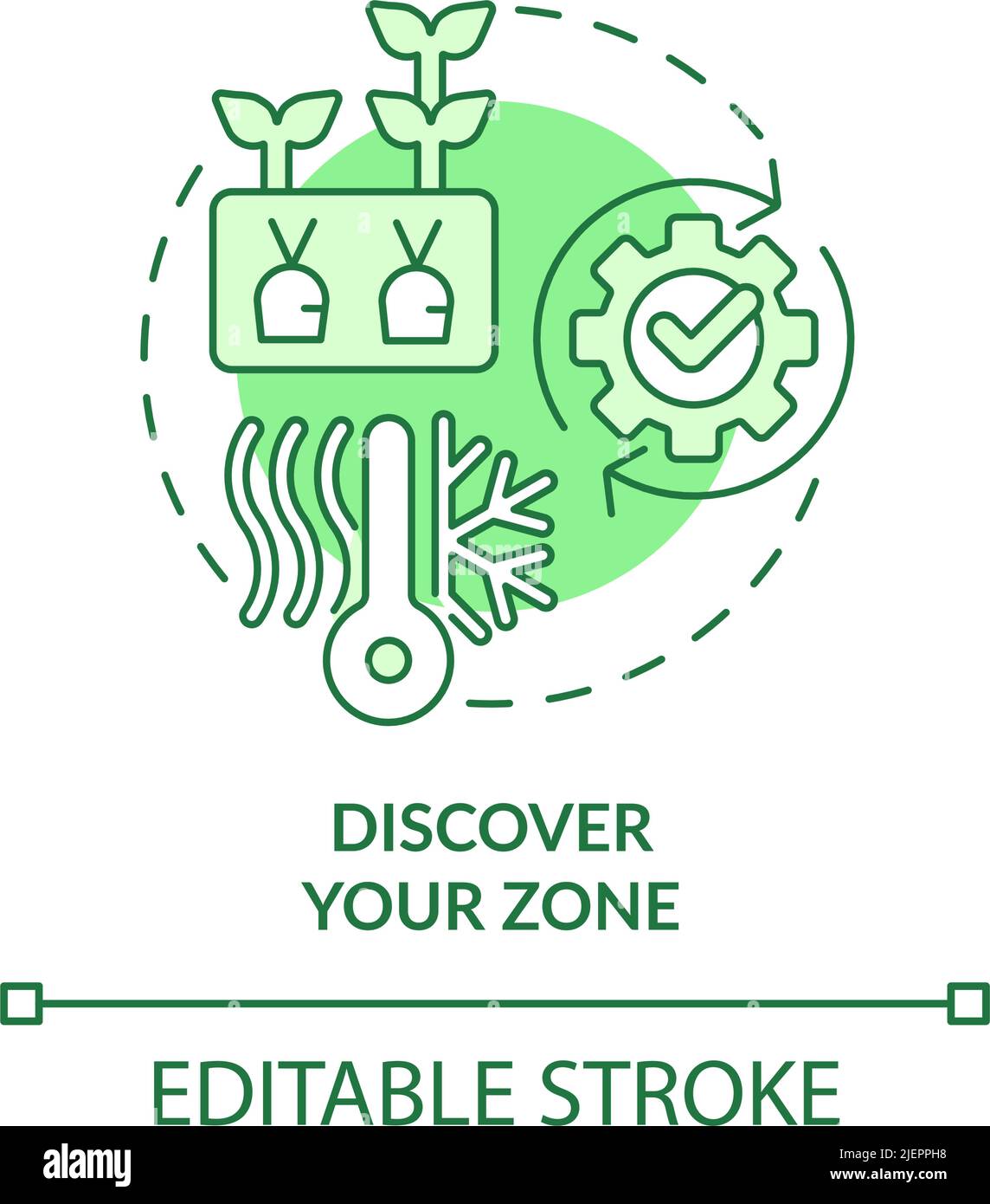 Discover your zone green concept icon Stock Vector Image & Art - Alamy