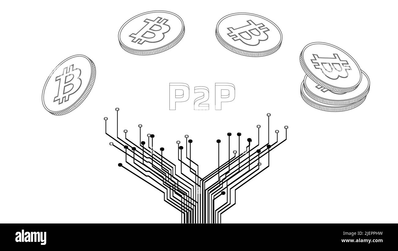 P2p network Black and White Stock Photos & Images - Alamy