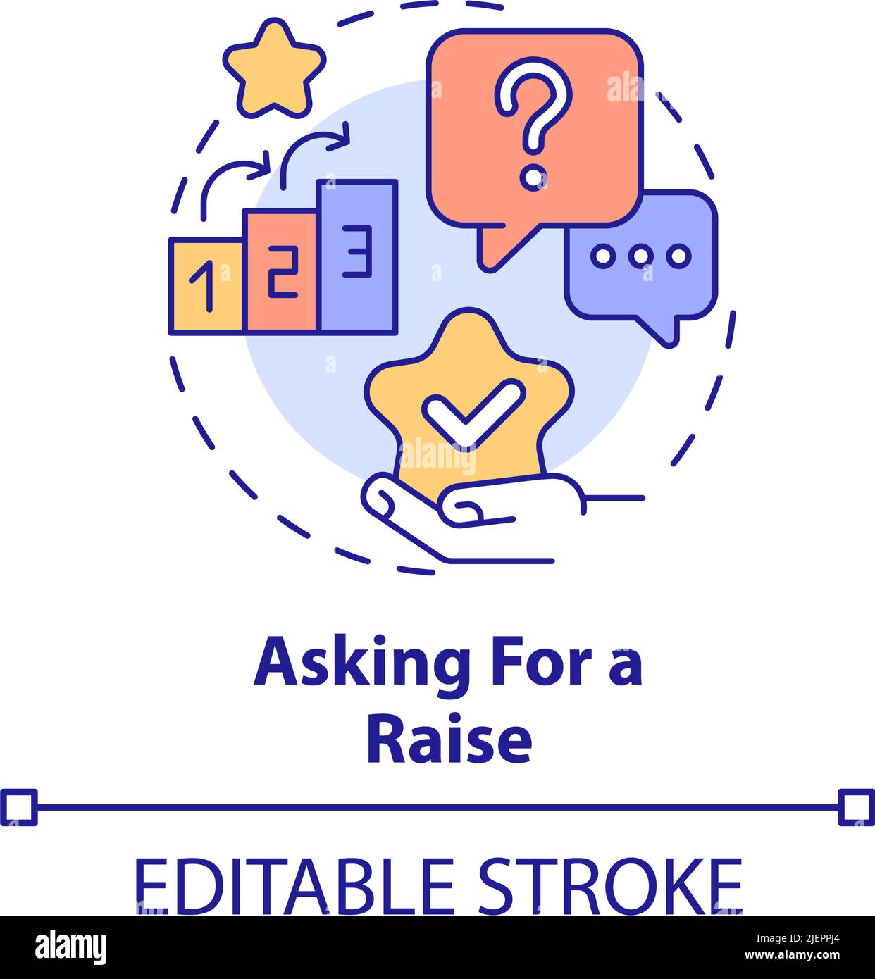 Asking for raise concept icon Stock Vector Image & Art - Alamy