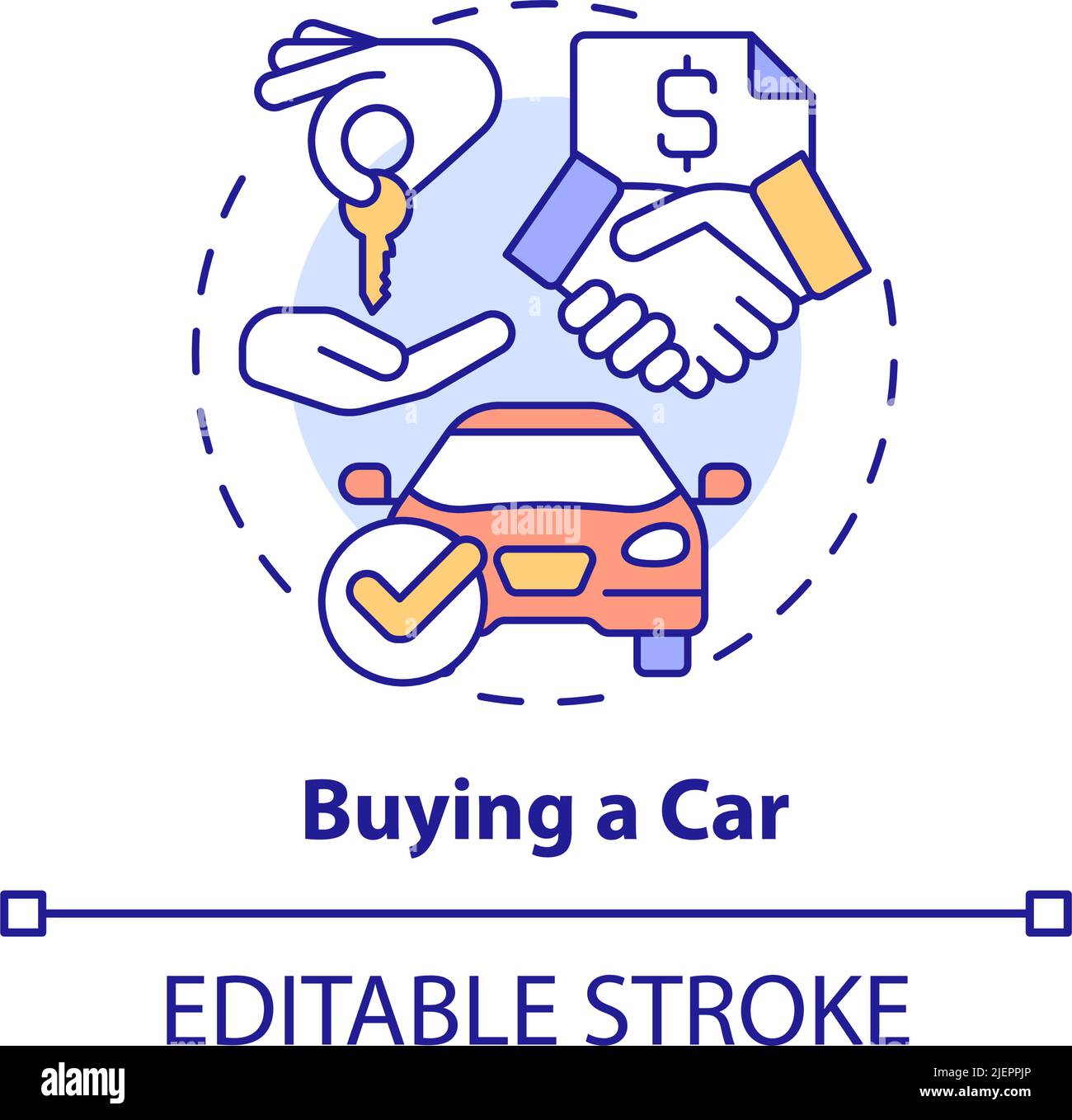 Buying car concept icon Stock Vector Image & Art - Alamy