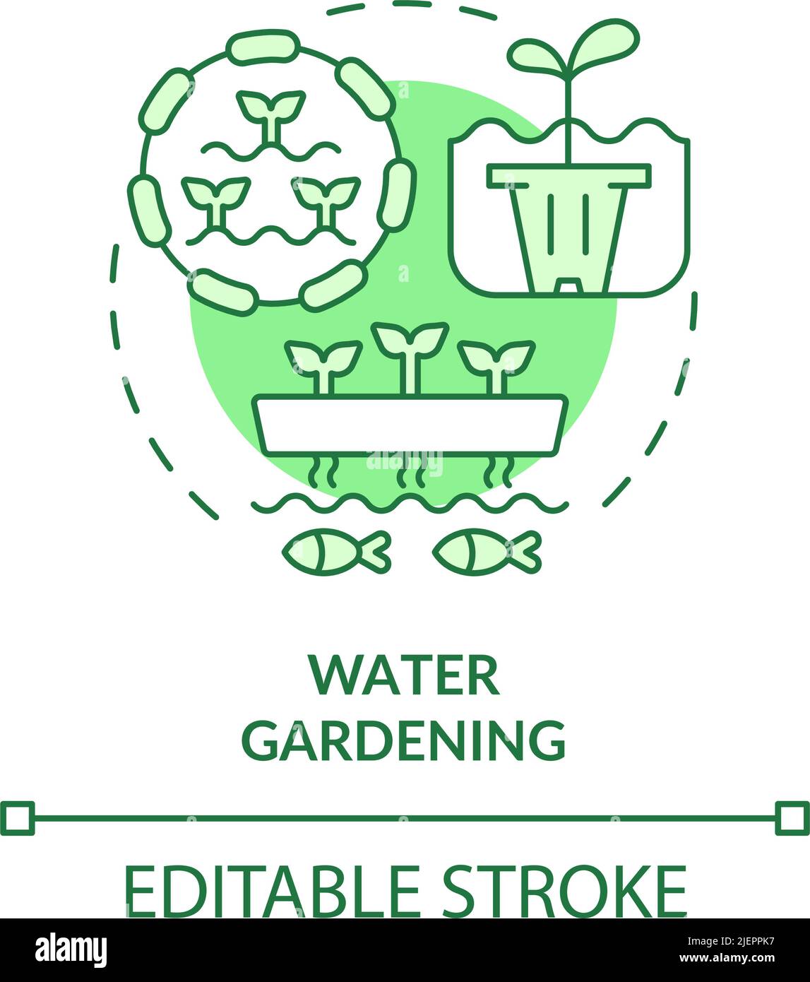 Water gardening green concept icon Stock Vector Image & Art - Alamy