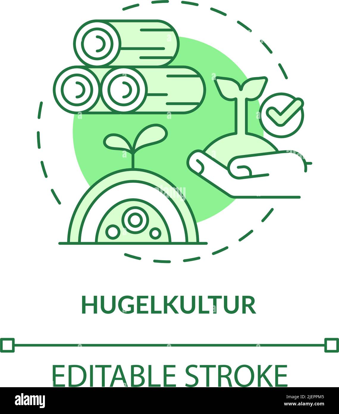 Hugelkultur green concept icon Stock Vector Image & Art - Alamy