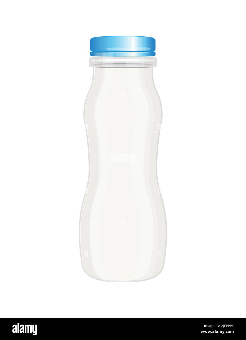 Greek yogurt, kefir, milk or milkshake, plastic bottle without label ...