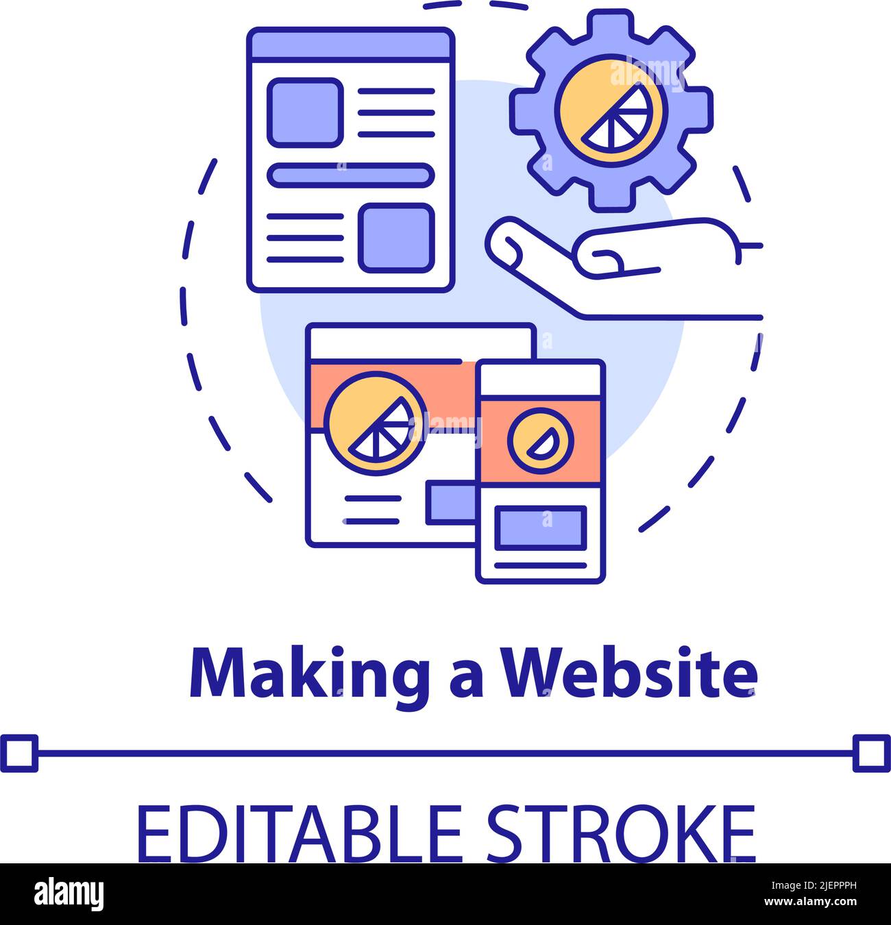 Making website concept icon Stock Vector Image & Art - Alamy