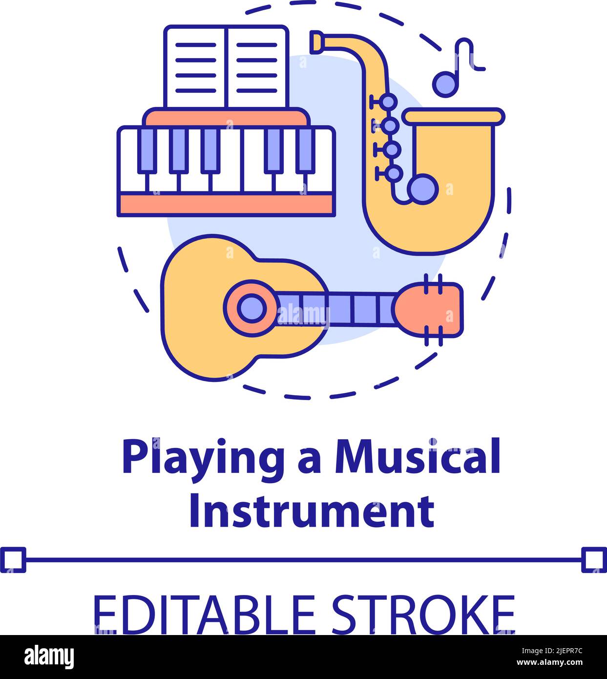 Playing musical instrument concept icon Stock Vector Image & Art - Alamy