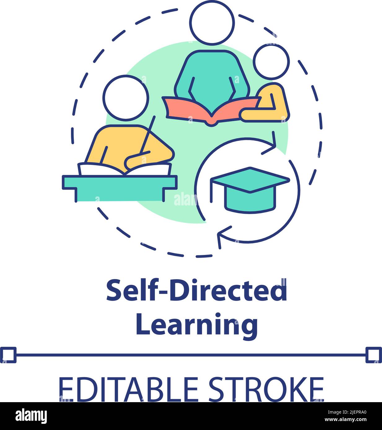 Self-directed learning concept icon Stock Vector Image & Art - Alamy