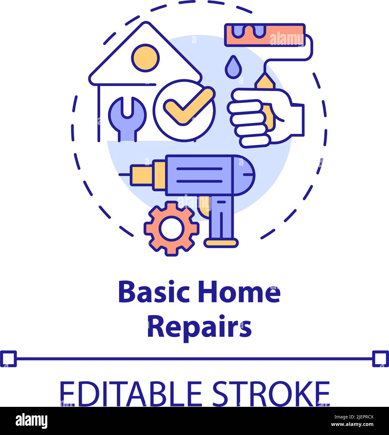 Basic diy house Stock Vector Images - Alamy