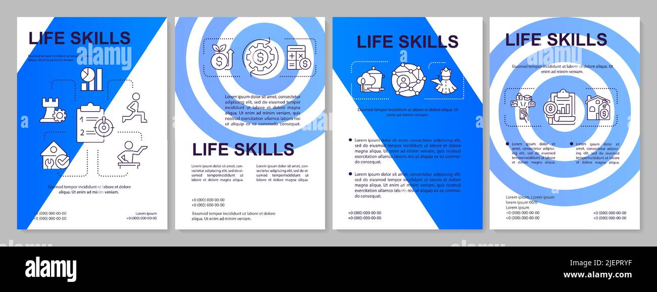Life skills purple blue template Stock Vector Image & Art - Alamy