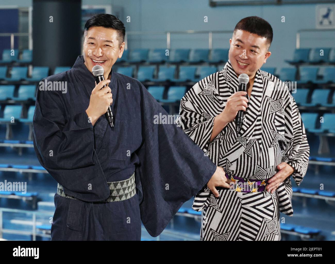 Tokyo, Japan. 28th June, 2022. Japanese comedy duo Chocolate Planet ...