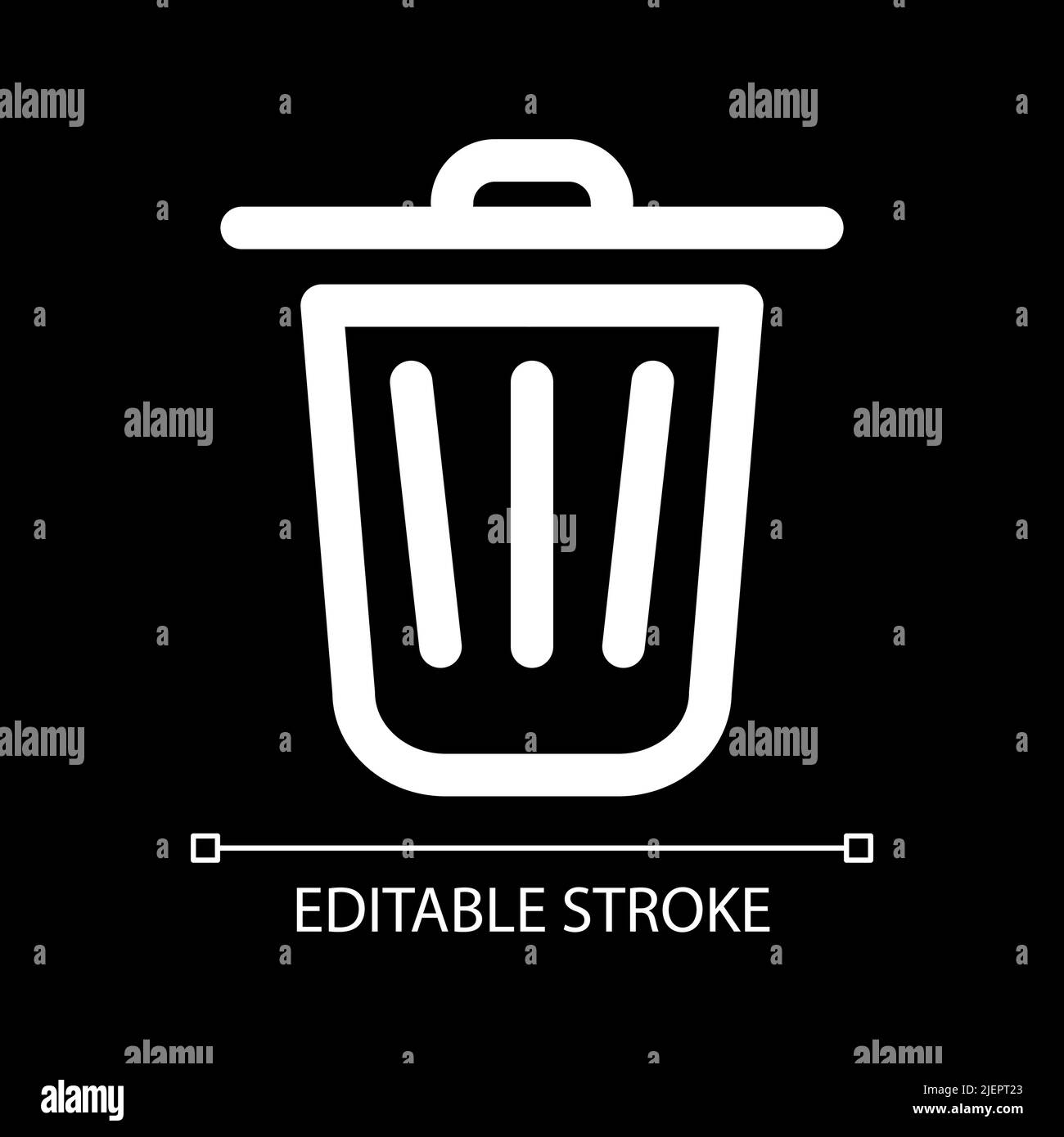 Delete white linear ui icon for dark theme Stock Vector Image & Art - Alamy