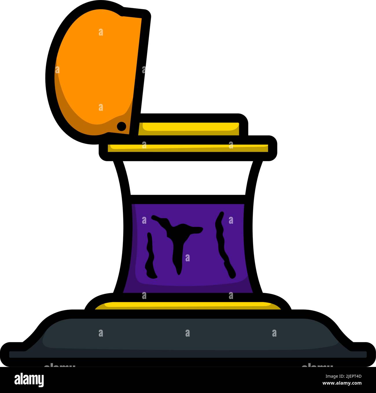 Inkstand Icon. Editable Bold Outline With Color Fill Design. Vector ...