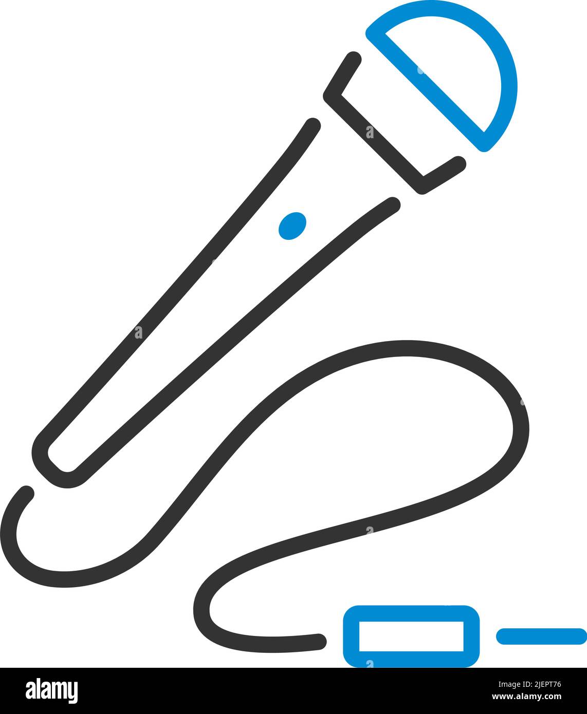 Karaoke Microphone Icon. Editable Bold Outline With Color Fill Design ...