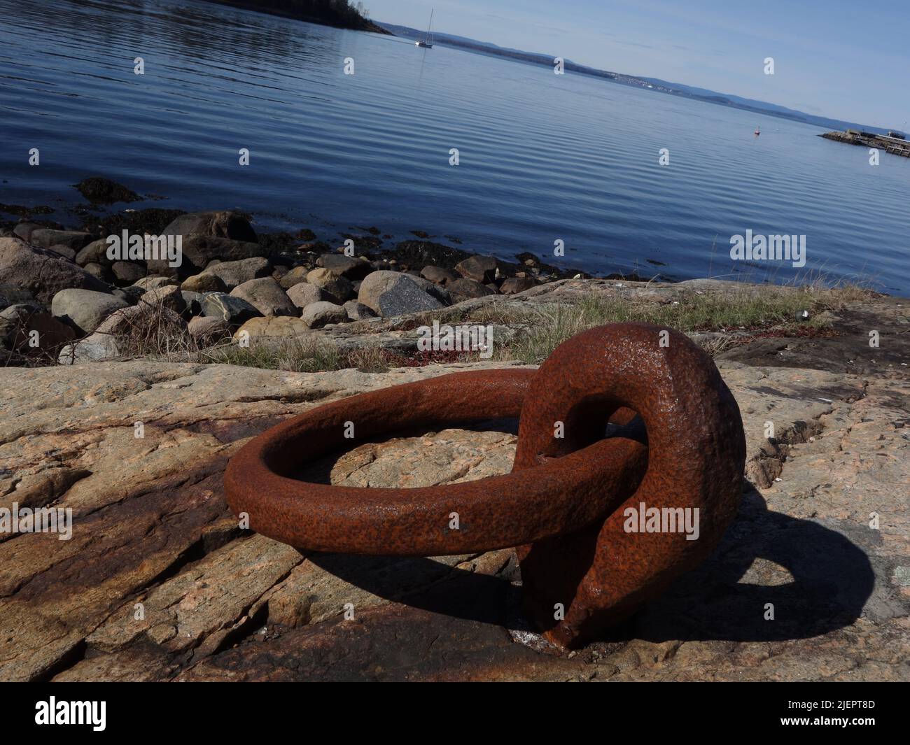 Mooring ring from The Age of Sail, with a view out towards the small ...