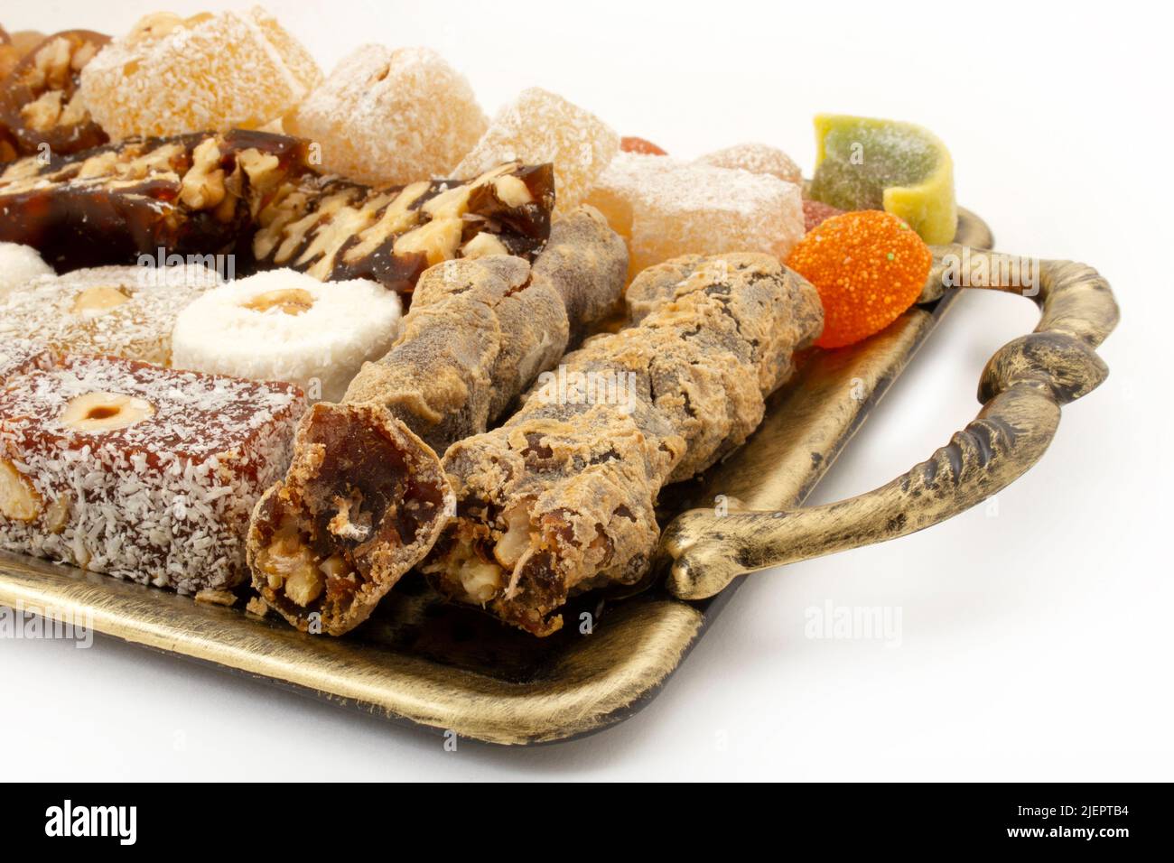 assorted Turkish delights in tray Stock Photo - Alamy